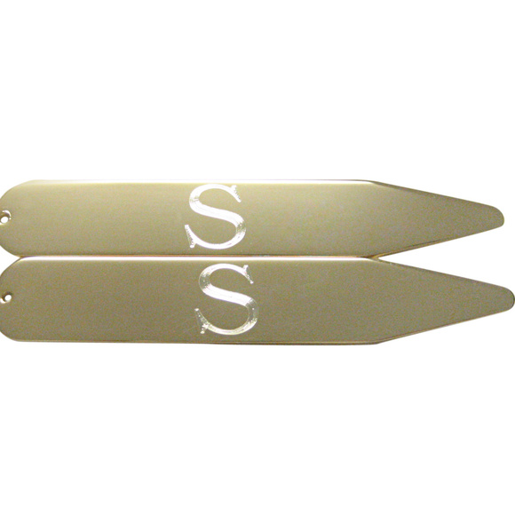 Kiola Designs | Accessories | Gold Toned Etched Letter S Monogram ...